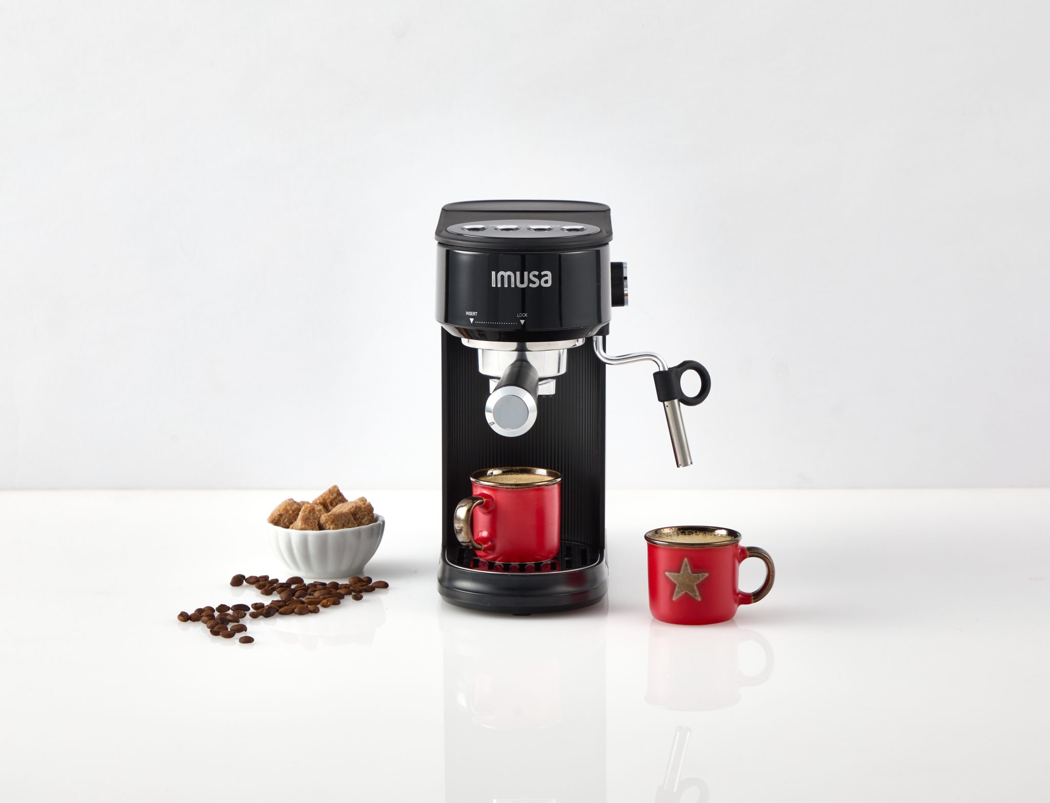 IMUSA 1 or 2cup Slimbrew Blk Espresso/Cappuccino Maker w/21oz Water ...